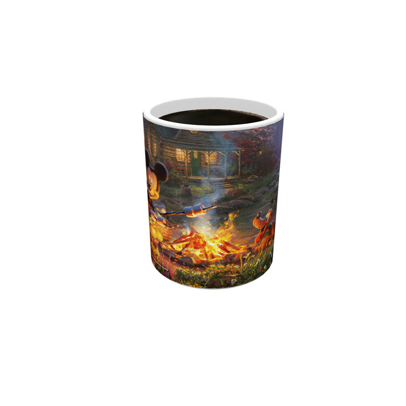 Morphing Mugs Disney Mickey and Minnie Mouse Campfire Thomas Kinkade Heat Sensitive Morphing ...